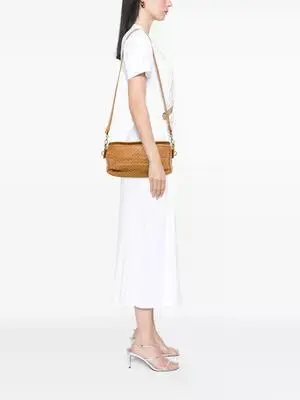 Bottega Veneta 2008 Nappa Intrecciato Crossbody Shoulder Bag - Brown