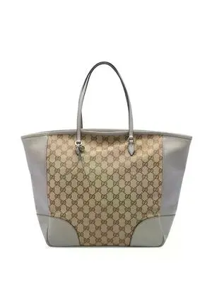 Gucci 2016-2026 Gg Canvas And Leather Bree Tote Bag - Neutrals