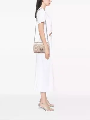 LOUIS VUITTON 2015 Lambskin Malletage Go-14 Pm Crossbody Bag