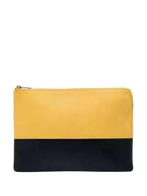 Celine 2012 Bicolor Leather Solo Clutch Bag - Yellow