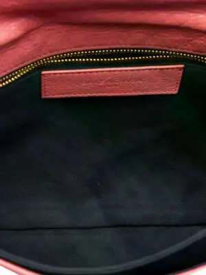 Balenciaga Lambskin Leather Motocross Giant 12 Envelope Clutch With Strap Crossbody Bag - Pink