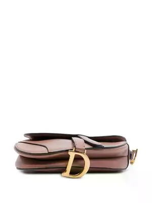 Dior Smooth Calfskin Saddle Bag Satchel - Brown