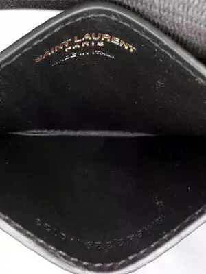 Saint Laurent 2023 Chevron Grain De Poudre Cassandre Card Holder