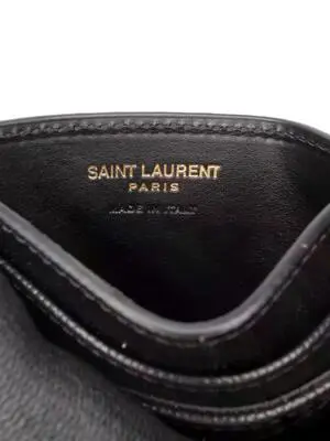 Saint Laurent 2023 Chevron Grain De Poudre Cassandre Card Holder