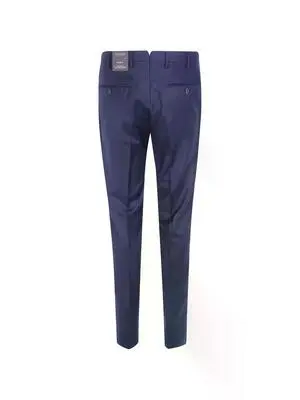 Incotex Pressed-crease Wool Trousers