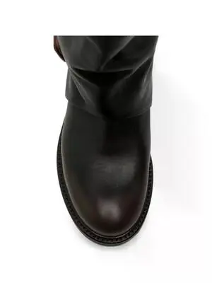 METISSE Buckle-fastening Leather Boots