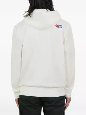 Comme Des Garçons Double Pixel Logo-patch Zip-up Hoodie