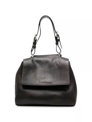 Orciani Sveva Grained Leather Foldover Tote Bag - Brown