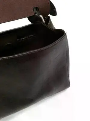 Orciani Sveva Grained Leather Foldover Tote Bag