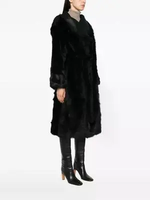 YVES SALOMON Shearling-trimmed Faux Fur Coat
