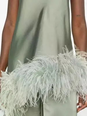 THE ARCHIVIA Co Ord Mia Ares Feather-trim Trousers Set