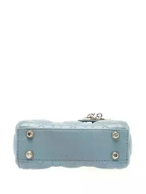 Dior Micro Lambskin Cannage Lady Satchel - Blue