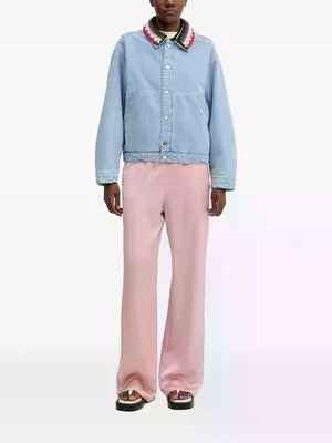 Stine Goya Crochet-trimmed Denim Jacket