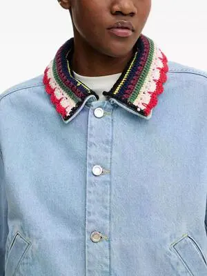 Stine Goya Crochet-trimmed Denim Jacket