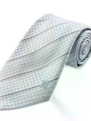 LOUIS VUITTON Micro Damier Silk Tie