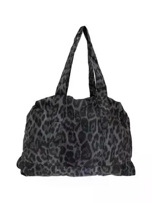 Adidas By Stella McCartney Logo Detail Leopard Print Tote Bag - Grey