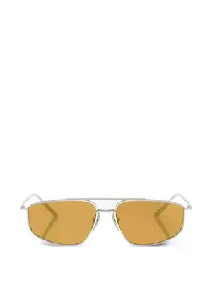 Prada Geometric-frame Sunglasses - Silver