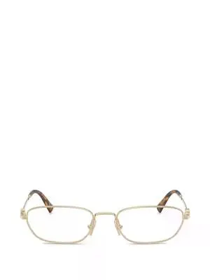 Miu Miu Rectangle-frame Glasses - Gold