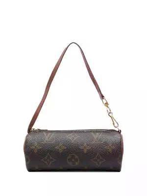 LOUIS VUITTON Monogram Papillon Pochette Handheld Bag - Brown
