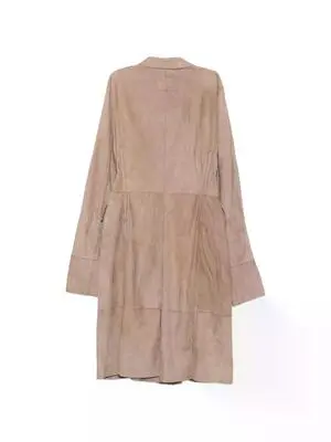 Dolce & Gabbana 2000s Single-breasted Suede Coat - Neutrals