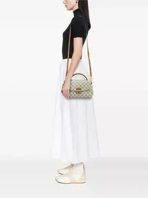 LOUIS VUITTON 2017 Damier Azur Croisette Satchel White