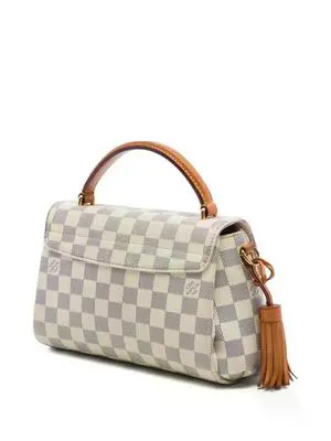 LOUIS VUITTON Damier Azur Croisette Satchel - White