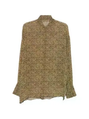 Roberto Cavalli 2000s Diagonal-stripe Silk Shirt