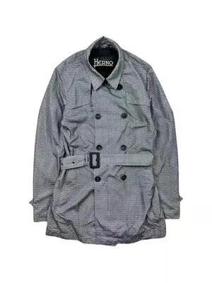 Herno Double-breasted Belted Coat - Grey