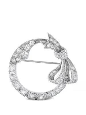 LB EXCLUSIVE 14k White Gold Diamond Brooch - Silver