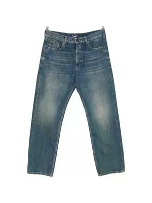 Saint Laurent Belt-loop Faded-effect Jeans - Blue