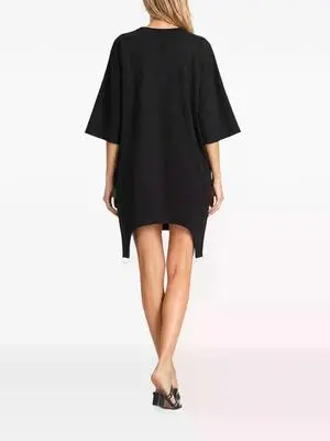 HAMZA Porto Oversized T-shirt With Silver-tone Ring Detail