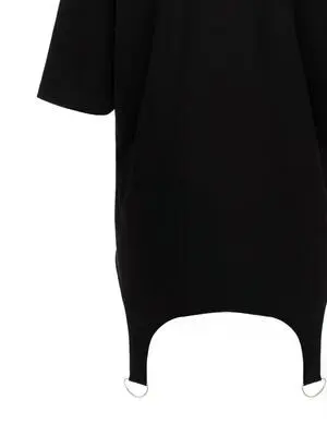 HAMZA Porto Oversized T-shirt With Silver-tone Ring Detail