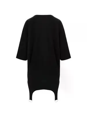HAMZA Porto Oversized T-shirt With Silver-tone Ring Detail