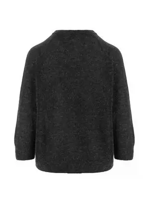 Bruno Manetti Sequined Crew Neck Sweater - Grey