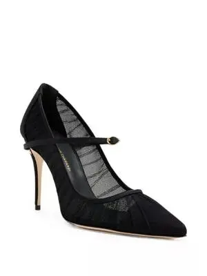 Jennifer Chamandi Lorenzo Mesh-panelled Pumps