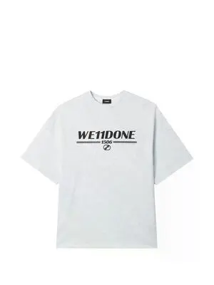 We11Done Logo-print Oversized T-shirt - Grey