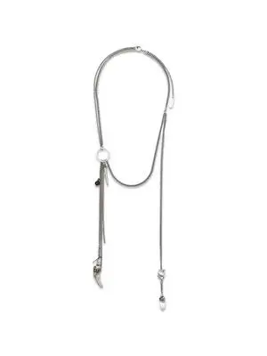 ANN DEMEULEMEESTER Tone Layered Necklace With Charm Detail - Silver