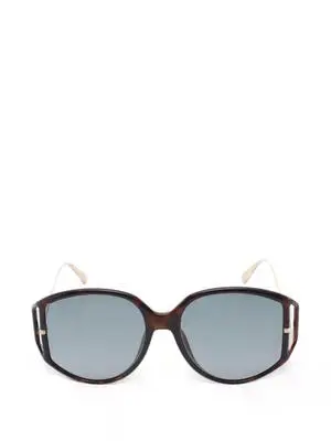Dior Geometric Tortoiseshell Sunglasses - Brown