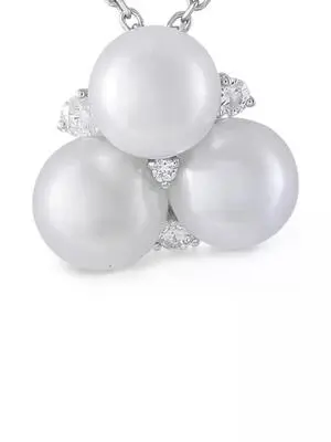 ASSAEL 18k White Gold Pearl And Diamond Necklace