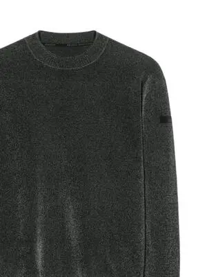 RRD Crew Neck Sweater With Ribbed Trim - Green