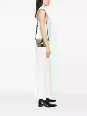 Gucci Gg Canvas Web Buckle Flap Crossbody Bag