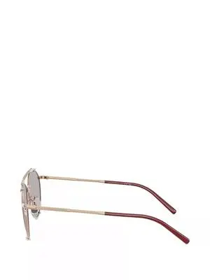 Brunello Cucinelli Round Titanium Sunglasses With Polarized Lenses