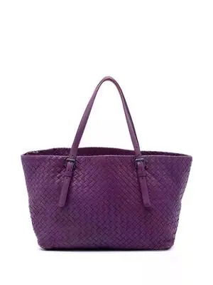 Bottega Veneta 2012-2026 Medium Nappa Intrecciato Cesta Tote Bag - Purple