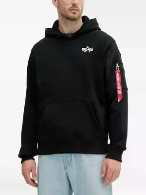 Alpha Industries Logo-print Zip-pocket Hoodie
