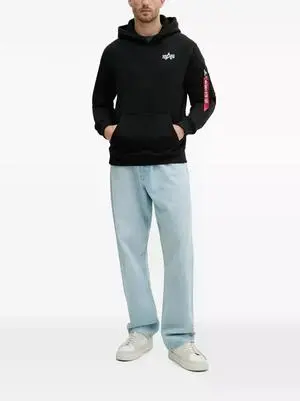 Alpha Industries Logo-print Zip-pocket Hoodie