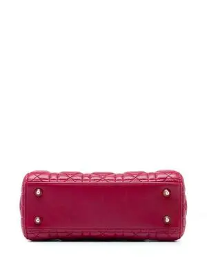 Dior Lambskin Cannage Lady Satchel - Red