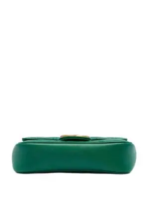 Gucci Matelasse Calfskin Flap Crossbody Bag - Green