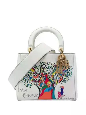 Dior Medium Lady Satchel - White