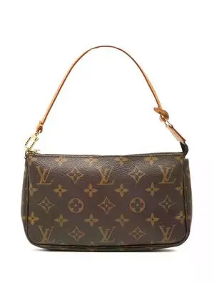 LOUIS VUITTON 2002 Monogram Pochette Accessoires Shoulder Bag - Brown