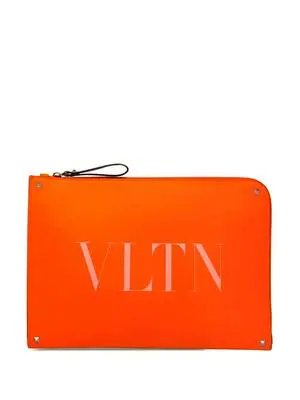 Valentino Garavani 2018-2026 Leather Rockstud Vltn Document Case Clutch Bag